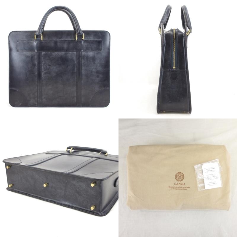 GANZO 未使用 ガンゾ BRIDLE ブリーフケース 58955 ブライドル レザー ビジネスバッグ 日本製 ネイビー 紺 65003918 : クラシック - 通販 - Yahoo!ショッピング
