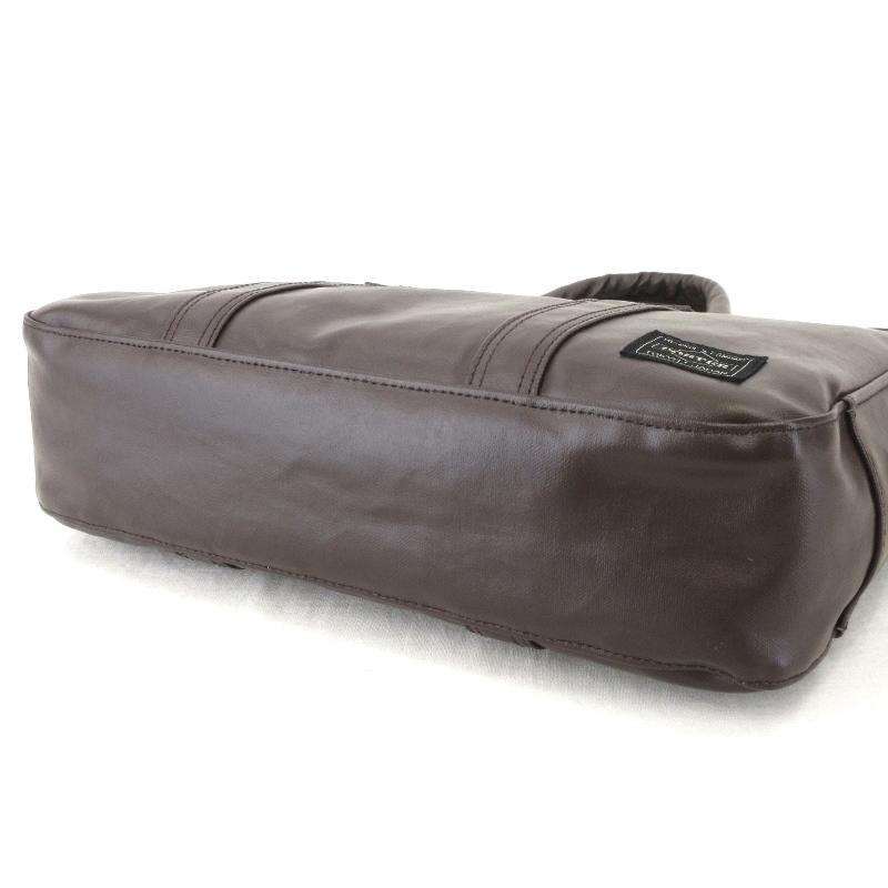 PORTER 美品 ポーター トートバッグ フリースタイル 707-07172 横型トートバッグ FREE STYLE ブラウン 茶 ...