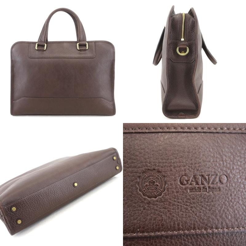 GANZO 未使用 ガンゾ ブリーフケース 7QS-H 57551 2WAYビジネスバッグ 飛騨牛 ブラウン 日本製 ショルダーバッグ チョコ 65004175 : クラシック - 通販 ...