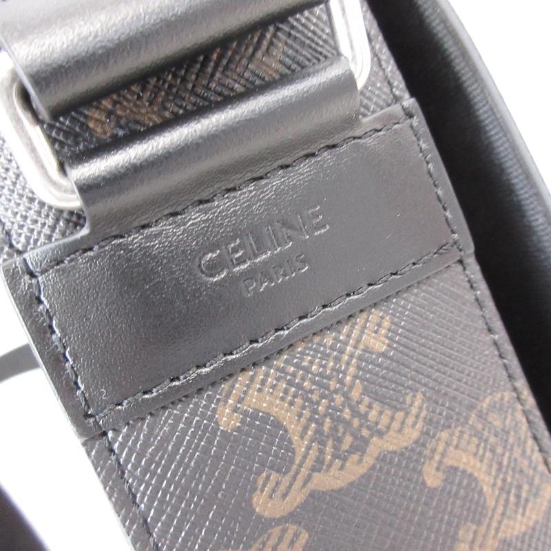 美品 CELINE セリーヌ フラップ メッセンジャーバッグ 23SS 111592ETH.38SI トリオンフ キャンバス/カーフスキン ブラウン 茶 65004371 : クラシック ...