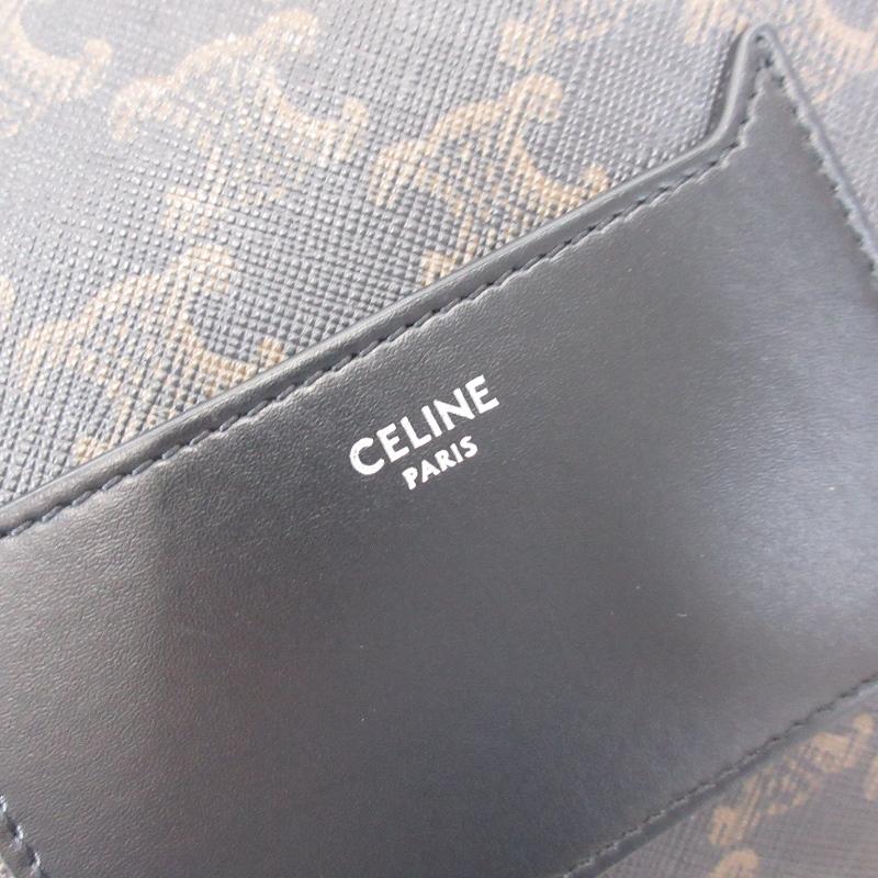 美品 CELINE セリーヌ フラップ メッセンジャーバッグ 23SS 111592ETH.38SI トリオンフ キャンバス/カーフスキン ブラウン 茶 65004371 : クラシック ...