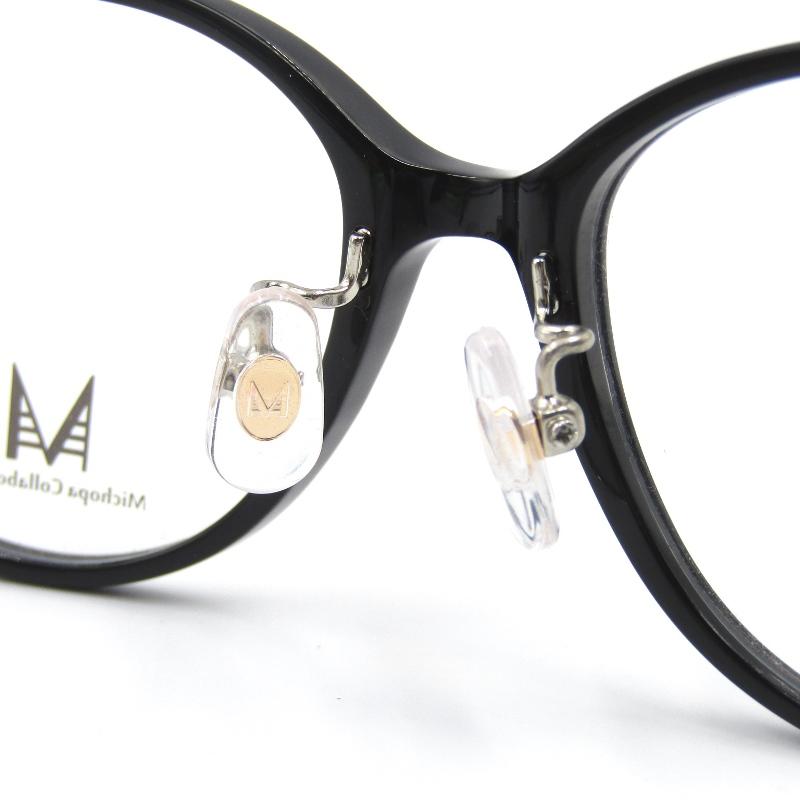 未使用 Michopa Collaboration みちょぱコラボ メガネフレーム Mii-1006 フォックス コンビ 中国製 1 ブラック ...