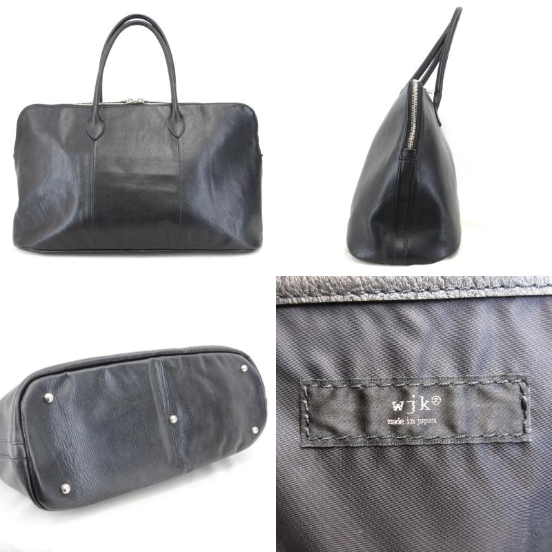 wjk 美品 ダブルジェイケイ ボストンバッグ zip boston ジップ レザー ブラック 黒 65005205 : クラシック - 通販 - Yahoo!ショッピング