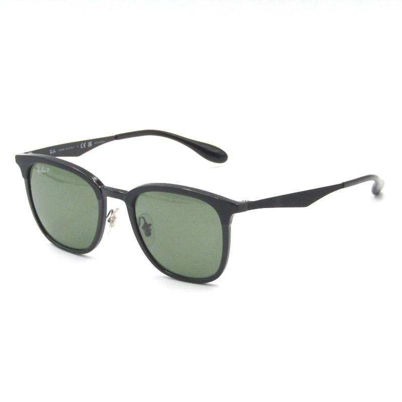 Ray-Ban 美品 レイバン サングラス RB4278 6282/9A ブロウ ウェリントン 偏光 イタリア製 ポリッシュ ブラック ...
