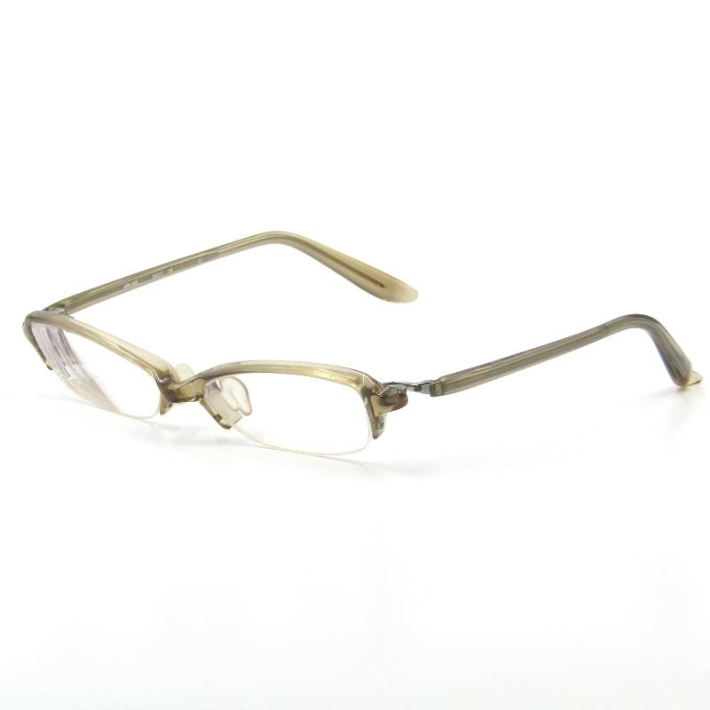 999.9 フォーナインズ メガネフレーム NPN-902 ハーフリム 2008.3月 日本製 20 クリスタルブラウン 度入り 65005592 : 65005592 : クラシック ...