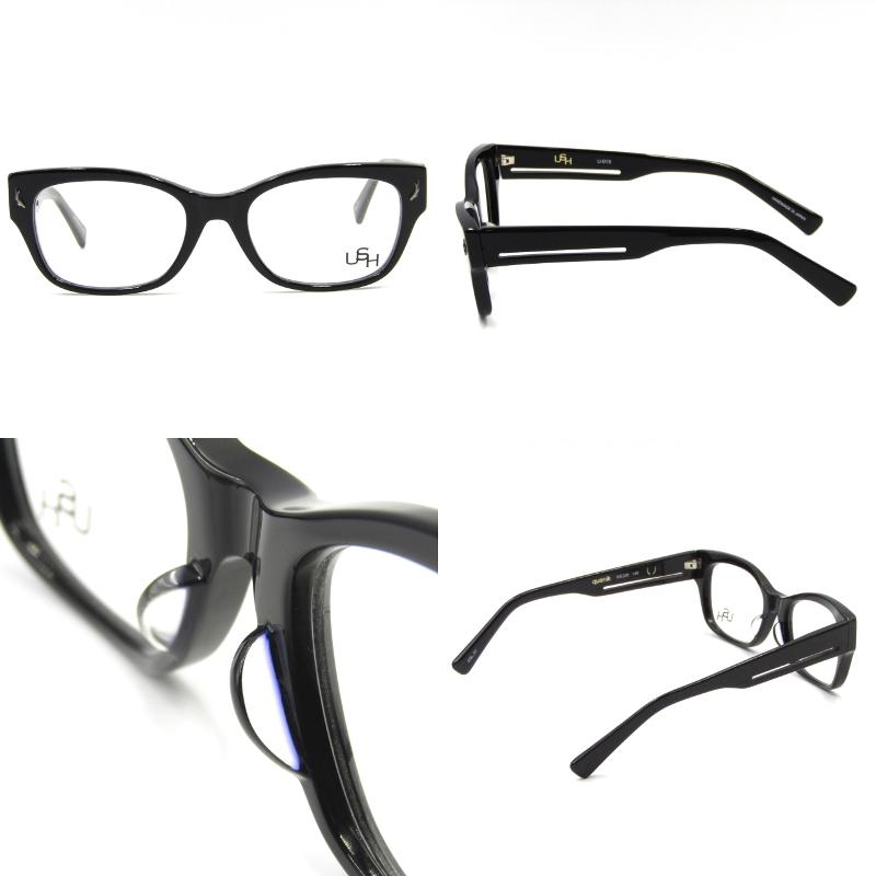 USH アッシュ メガネフレーム U-015 quanik カニック ウェリントン 日本製 現YUICHI TOYAMA 01 Black 65005764 : クラシック - 通販 ...