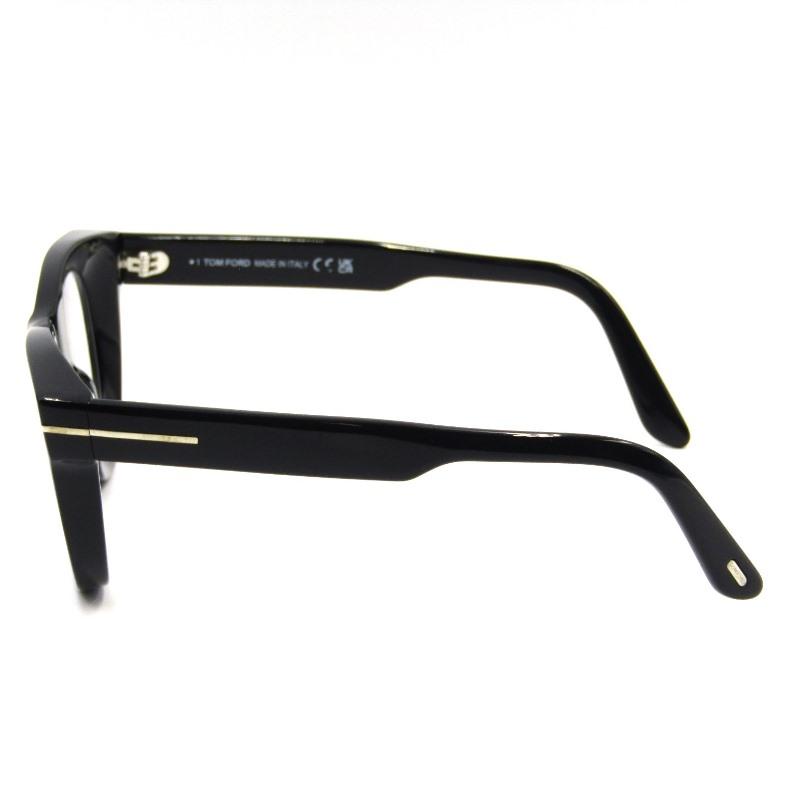 TOM FORD トムフォード メガネフレーム TF5872-B ECO 001 スクエア US FIT イタリア製 ブラック/ゴールド ...