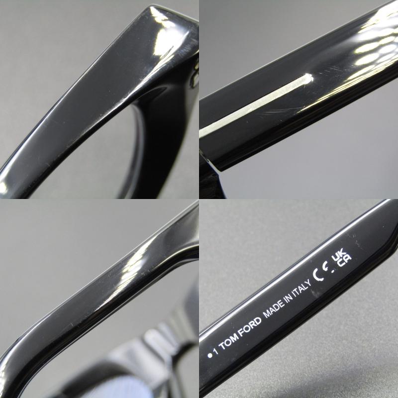 TOM FORD トムフォード メガネフレーム TF5872-B ECO 001 スクエア US FIT イタリア製 ブラック/ゴールド ...