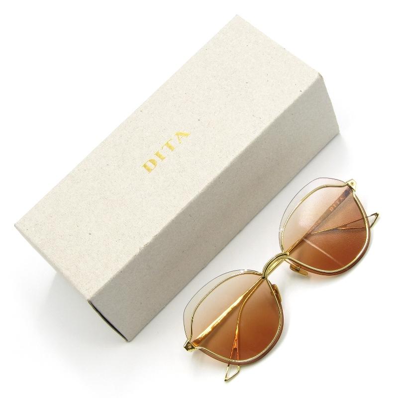 Dita 美品 DITA ディータ サングラス DTS519-58-03 NIGHTBIRD-TWO ナイトバード2 スクエア 日本製 ゴールド 65006104 : クラシック - 通販 ...