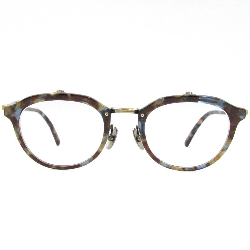 美品 KANEKO OPTICAL JAPAN 金子眼鏡 カネコガンキョウ メガネフレーム KJ-37 跳ね上げ式 日本製 BRBL ブラウン ...