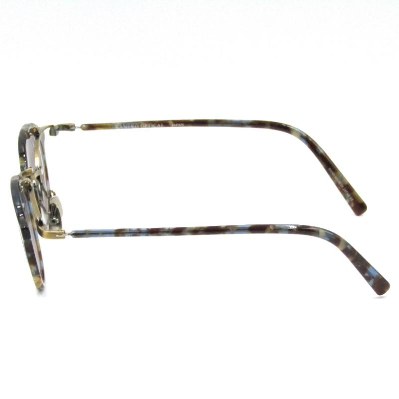 美品 KANEKO OPTICAL JAPAN 金子眼鏡 カネコガンキョウ メガネフレーム KJ-37 跳ね上げ式 日本製 BRBL ブラウン ...
