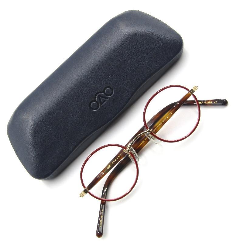 未使用 STEADY ステディ メガネフレーム STD-56 ラウンド コンビ 日本製 4 レッド/ゴールド/デミブラウン 65006479 : クラシック - 通販 - Yahoo!ショッピング