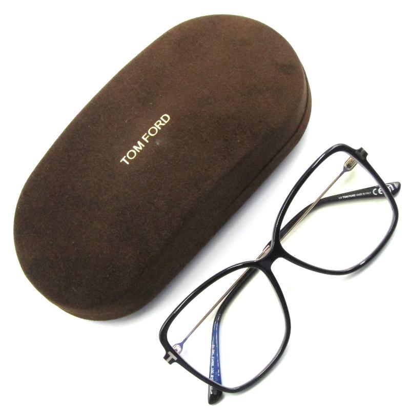 TOM FORD 未使用 トムフォード メガネフレーム TF5953-B バタフライ USフィット コンビ イタリア製 001 ブラック ...