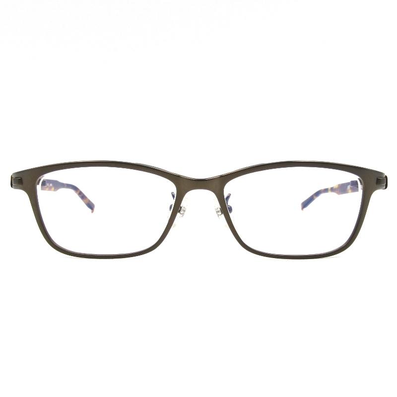 999.9 フォーナインズ メガネフレーム S-823T ウェリントン ダブルフロント 8650 ダークブラウンマット/マルーンデミ 度入り ...