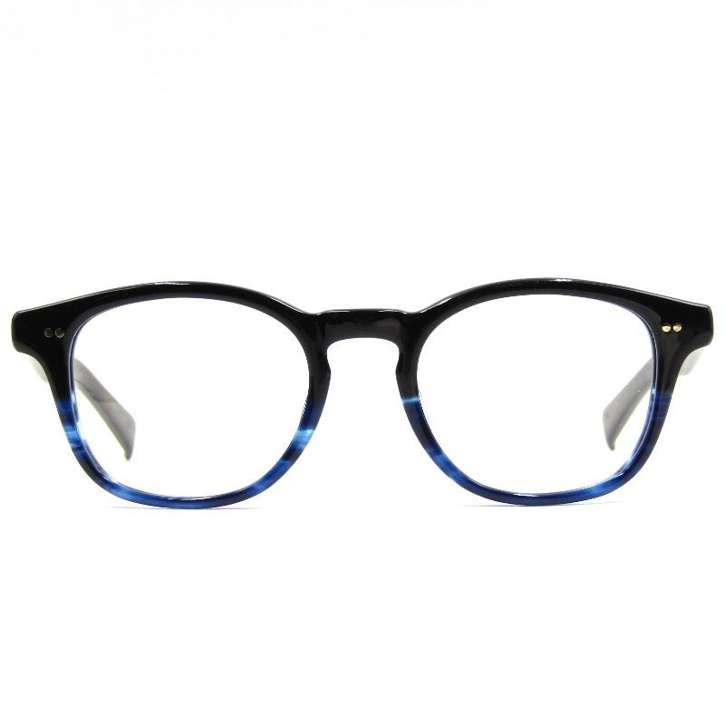 金子眼鏡店 美品 金子眼鏡 カネコガンキョウ メガネフレーム KC-82 CELLULOID スクエア/ウェリントン NVH ネイビーハーフ/ブラック 65006784 : クラシック ...