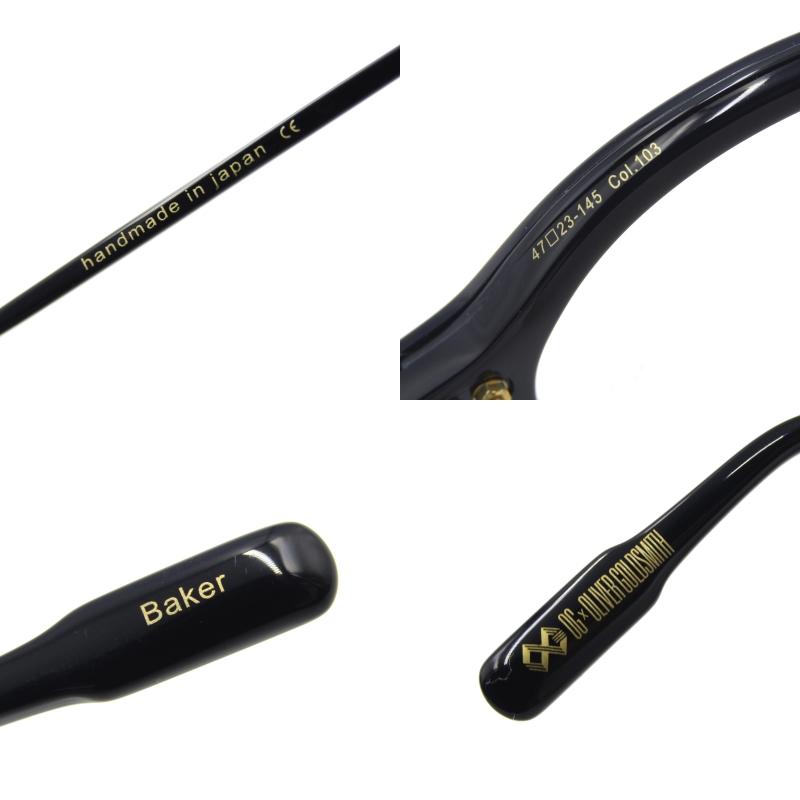 未使用 OG×OLIVER GOLDSMITH オージーバイオリバーゴールドスミス メガネフレーム Baker ラウンド/ボストン 103 ネイビー 65006823 : クラシック - 通販 ...