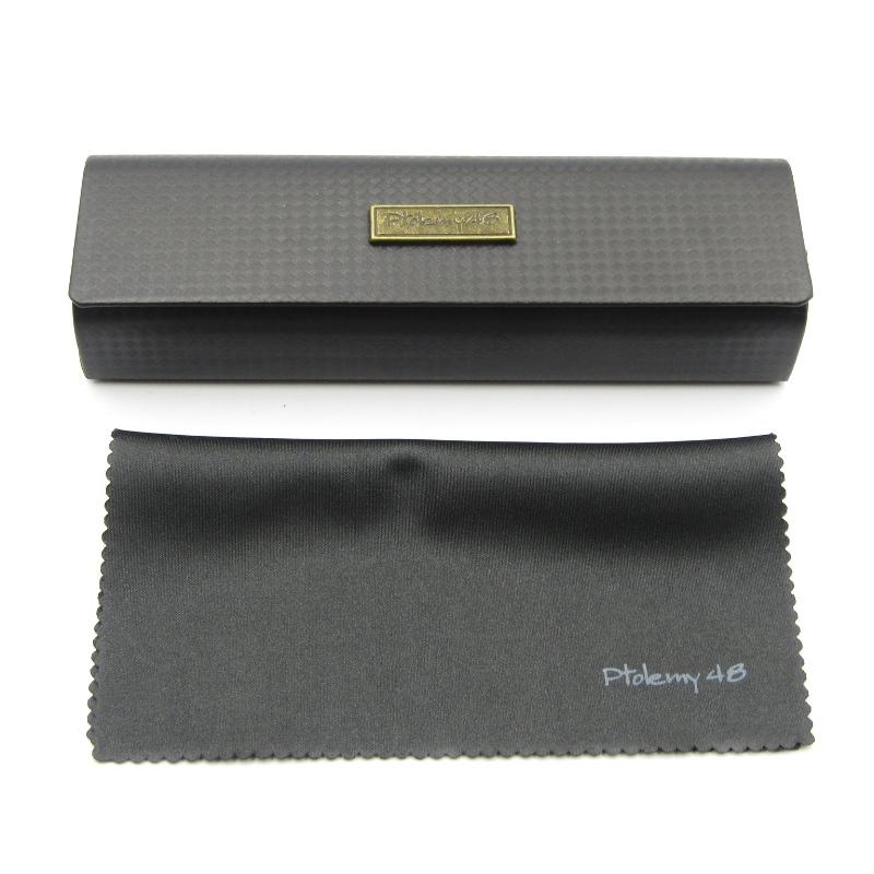 未使用 Ptolemy48 トレミー48 メガネフレーム AT-004 Air twist 360 日本製 エアツイスト スクエア コンビ GM ガンメタリック 65007108 ...