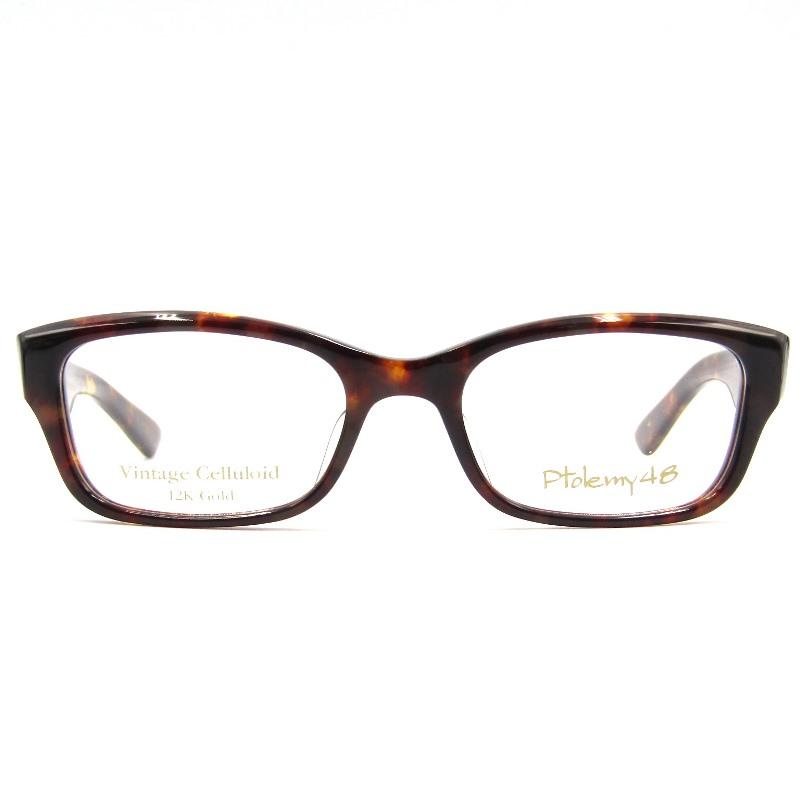 未使用 Ptolemy48 トレミー48 メガネフレーム VC-002 Vintage Celluloid 12K Gold 日本製 セルロイド スクエア HB Havana 65007182 ...