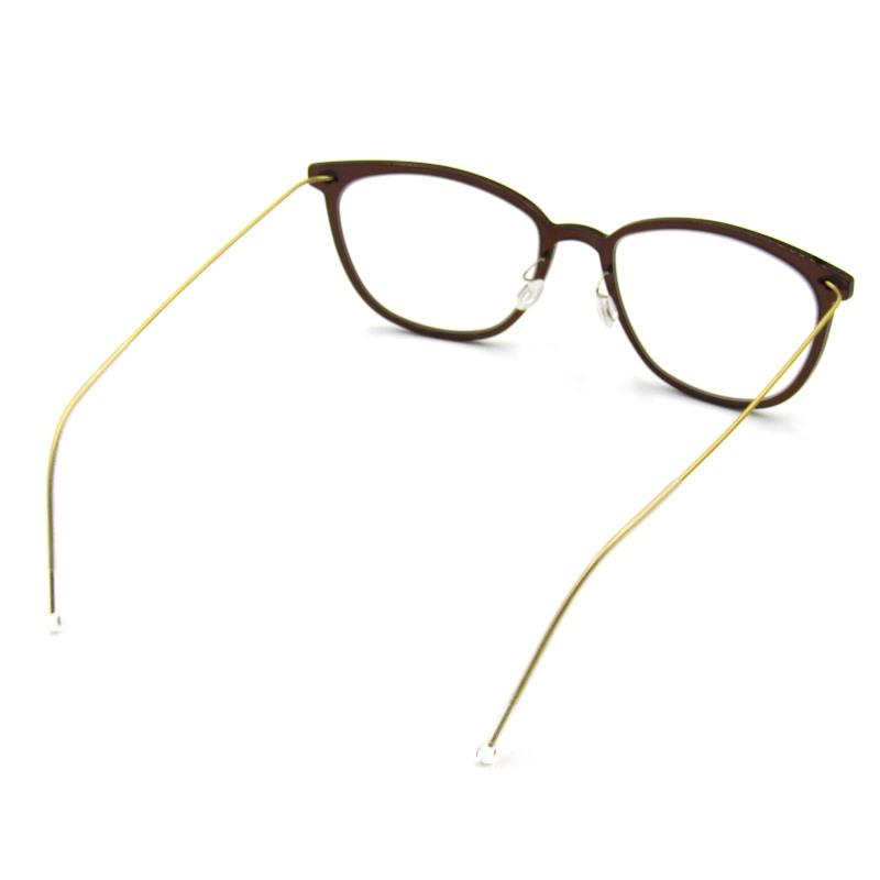 未使用 LINDBERG リンドバーグ メガネフレーム NOW 6647 デンマーク製 ナウ ウェリントン C10/GT ダークブラウン ...