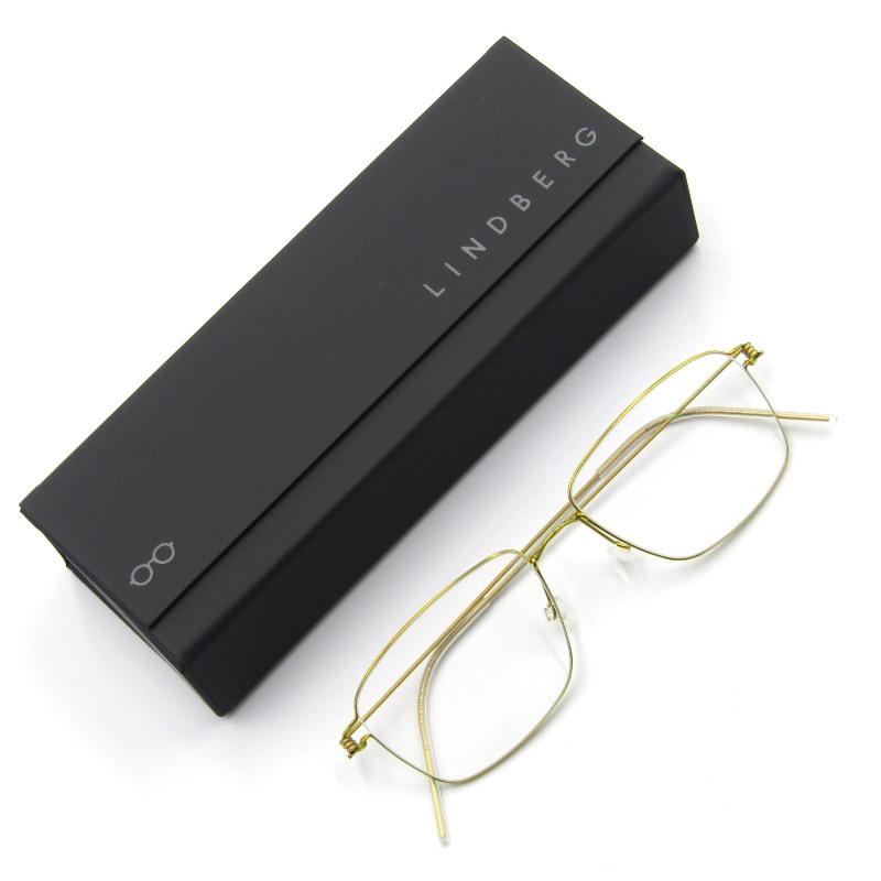 未使用 LINDBERG リンドバーグ メガネフレーム Rim NICHOLAS 53 デンマーク製 ニコラス ウェリントン GT ゴールド ...