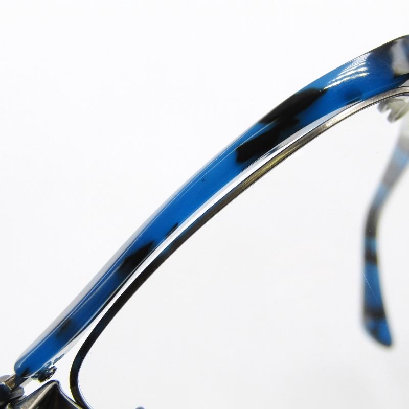美品 Ptolemy48 トレミー48 メガネフレーム AP-030 APOLLON 日本製 訳あり アポロン ウェリントン BL ブルーデミ/シルバー 65007485 : クラシック ...