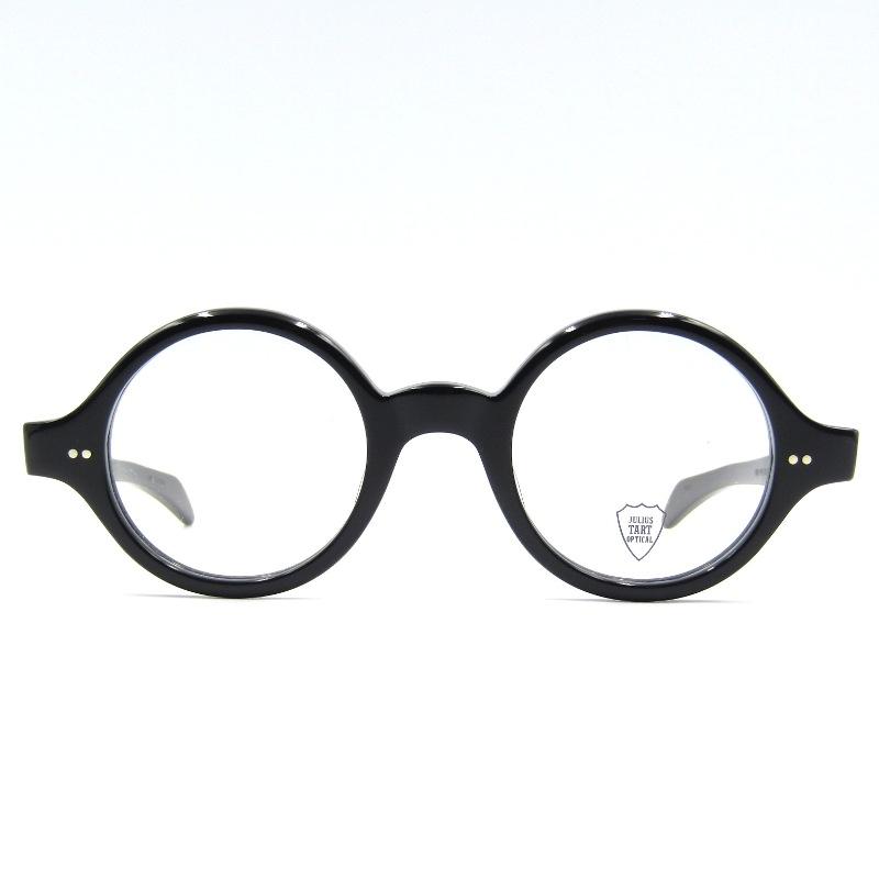 未使用 JULIUS TART OPTICAL ジュリアスタートオプティカル メガネフレーム Round Eye PL-035A 日本製 ラウンドアイ BLACK 65007761 ...
