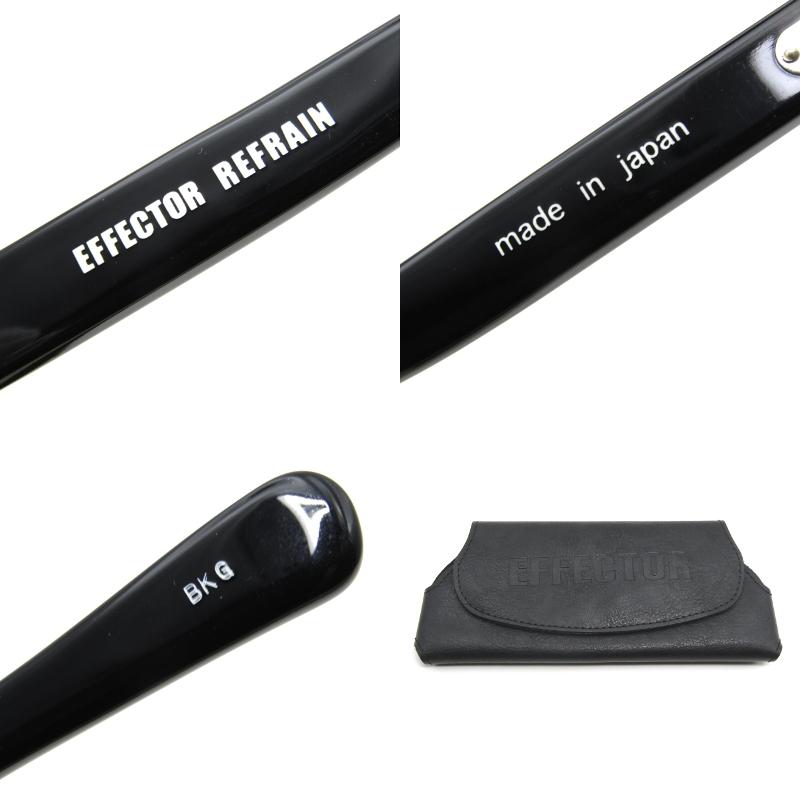 EFFECTOR 未使用 エフェクター サングラス REFRAIN 日本製 リフレイン ウェリントン コンビ 8mm生地 BKG ブラック/ゴールド 65009155 : クラシック - 通販 ...