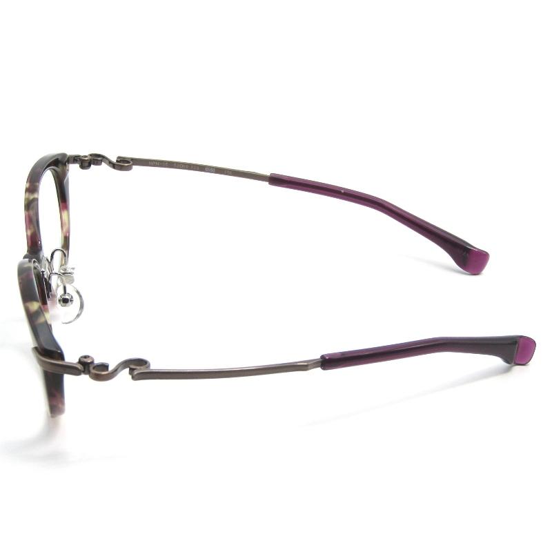 999.9（フォーナインズ） メガネフレーム NPM-35 度入り 日本製 6588 パープルブラウンデミ/アンティークライトブラウン ...