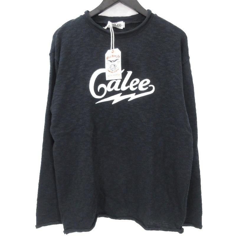 CALEE 未使用 キャリー 19SS Cotton slub knit sweater CL-19SS023 コットン ニット ブラック 黒 M タグ付き メンズ 中古 70008279 ...