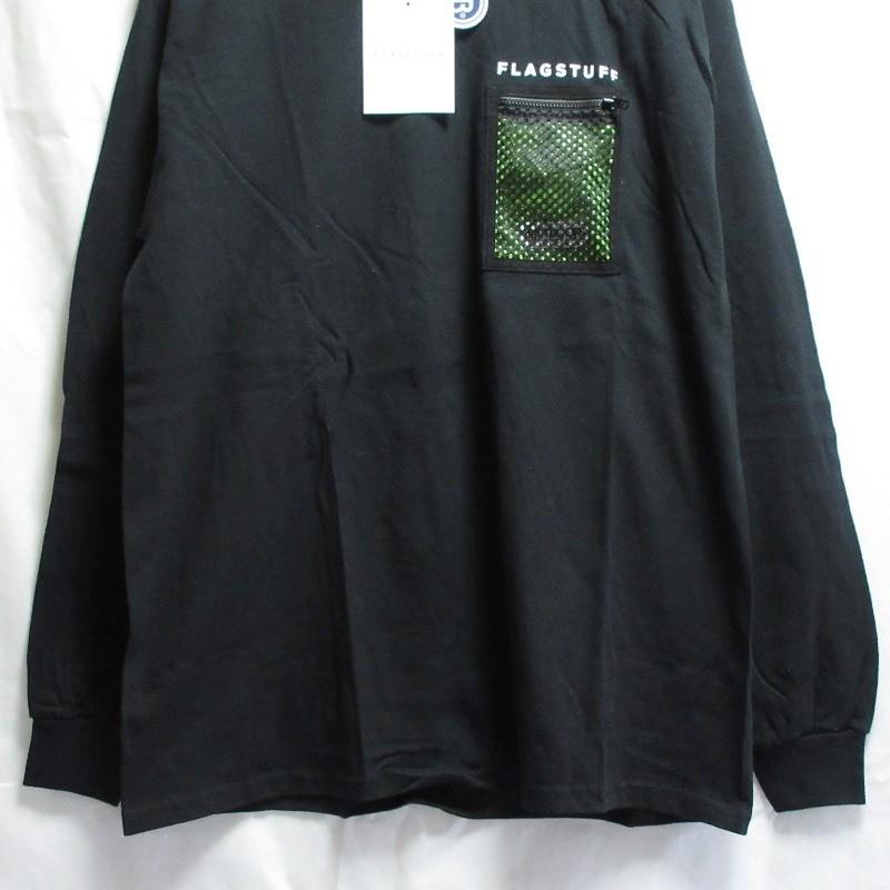 未使用 FLAGSTUFF × OUTDOOR PRODUCTS フラッグスタッフ 18AW 長袖Tシャツ 18AW-FS×OD-05 Tee ブラック 黒 L タグ付き メンズ 中古 ...