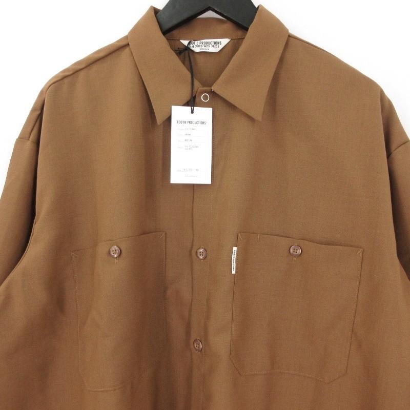 未使用 COOTIE クーティー T/W Work Shirt CTE-19A401 長袖ワークシャツ 2019AW ブラウン 茶 M タグ ...