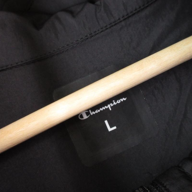 未使用 Champion BLACK EDITION チャンピオン ブラックエディション HOOD ZIP JACKET C3-T609 21SS マウンテンパーカ 黒 L メンズ 中古 ...