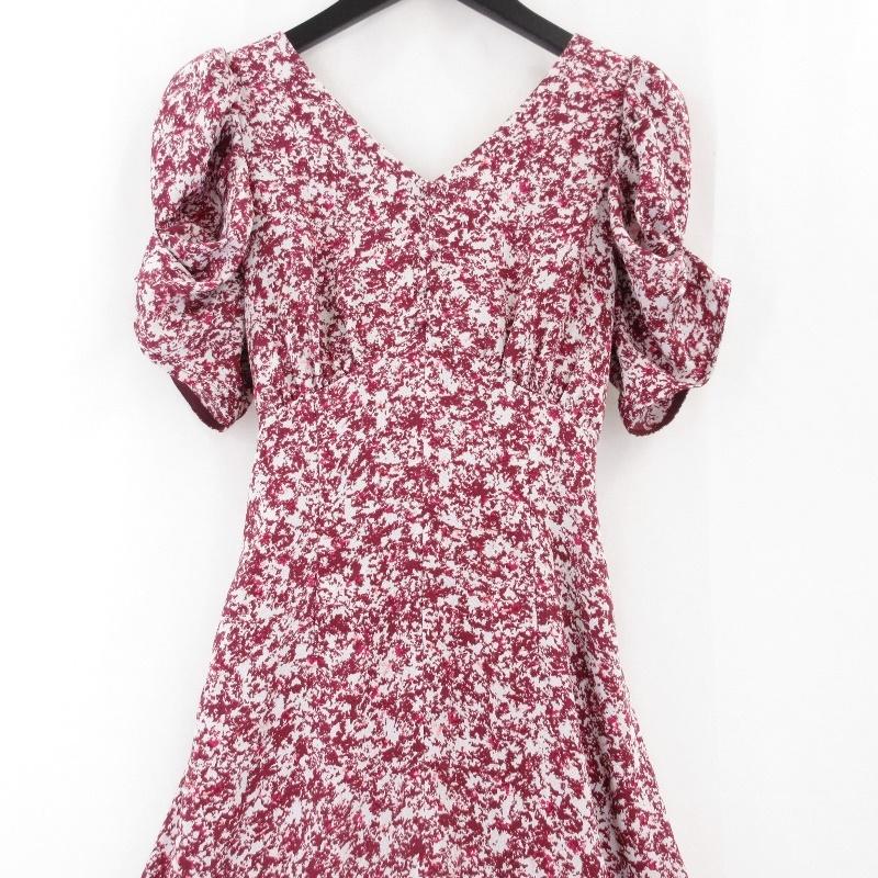 SNIDEL スナイデル パフスリワンピース SWFO214057 ロングワンピース バリエーションプリント 総柄 レディース ワイン 2 70014814 : クラシック - 通販 ...