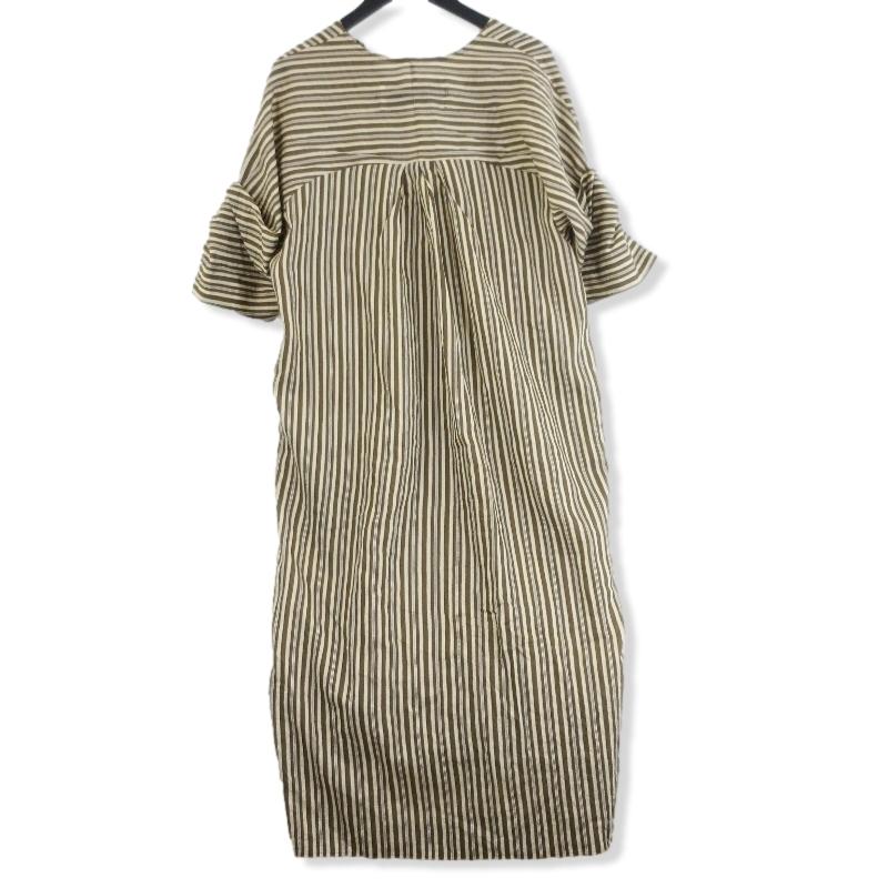 TICCA ティッカ ツイストスリーブワンピース TBCS-041 23SS ストライプ シフォン マキシワンピースレディース ブラウン 70014978 : クラシック - 通販 ...