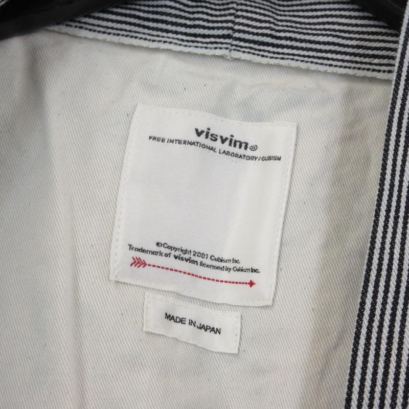 美品 visvim ビズビム 羽織ジャケット ヒッコリー 法被 日本製 ハッピ 22ss ノベルティ ペイント グレー 3 タグ付き 70015132 : 70015132 : クラシック ...