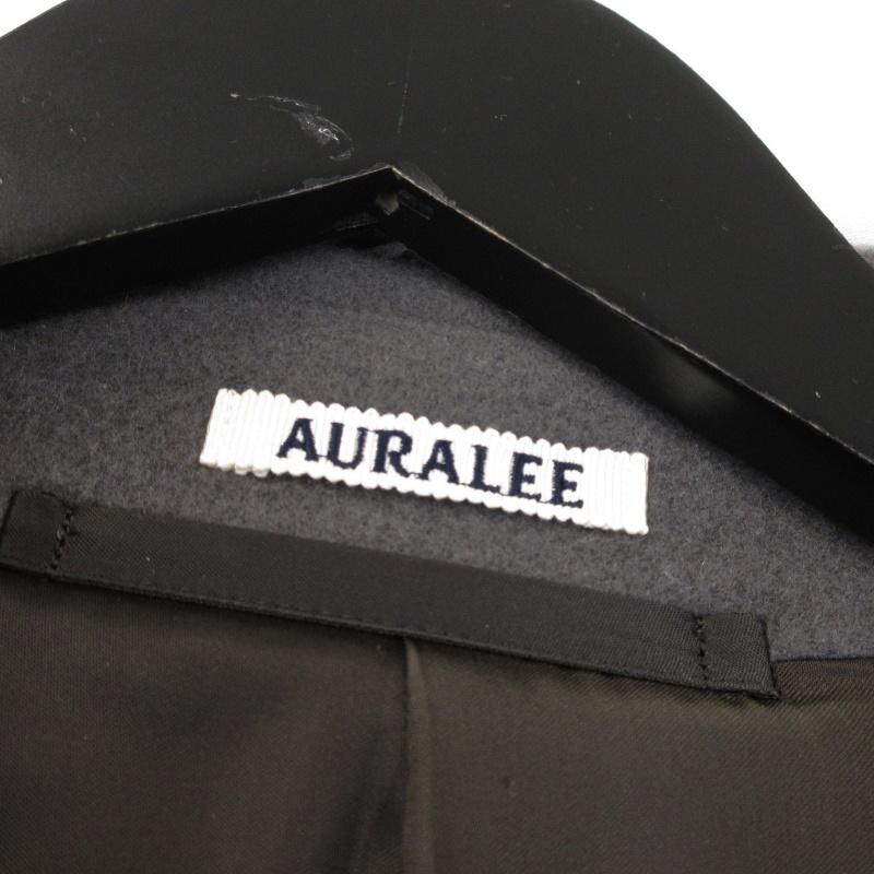 美品 AURALEE オーラリー モッサーコート A22AC01MC 22AW MOSSER SOUTIEN COLLAR COAT カシミヤ ウール グレー 3 タグ付き 70015221 ...