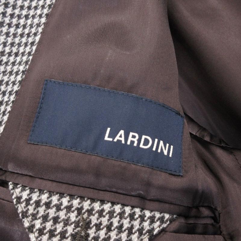 LARDINI ラルディーニ シングルチェスターコート ハウンドトゥース 千鳥格子 ウール イタリア製 グレー ブラック 48 70015318 : クラシック - 通販 - Yahoo!ショッピング