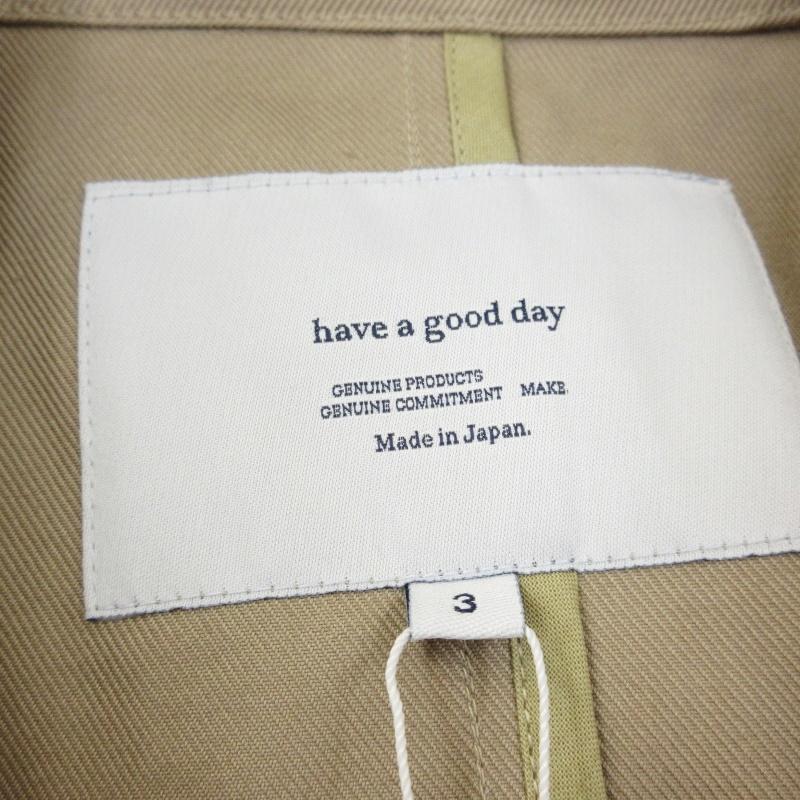 未使用 have a good day ハブアグッドデイ Hooded Coat HGD-162 フード付き ロングコート ベージュ 3 タグ付き 70015425 : クラシック - 通販 ...