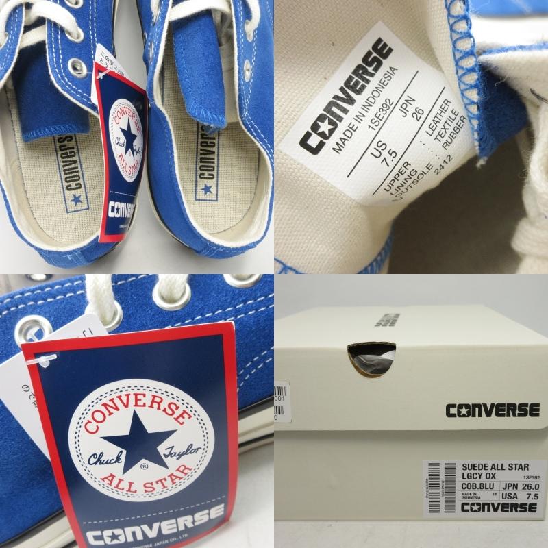 CONVERSE 未使用 コンバース 26cm SUEDE ALL STAR 1SE392 スウェード オールスター ローカット ブルー COBALT BLUE 70016669 ...