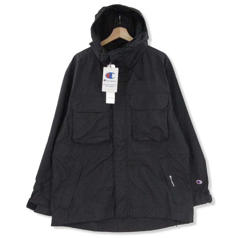 未使用 Champion BLACK EDITION チャンピオン HOOD ZIP JACKET C3-T609 ジップアップジャケット 21SS ブラック 黒 M メンズ 中古 ...