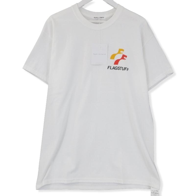 未使用 FLAGSTUFF フラグスタフ SHAKE F TEE 20SS-FS-62 半袖Tシャツ プリント フラッグスタッフ ホワイト 白 L タグ付き メンズ 中古 71001973 ...