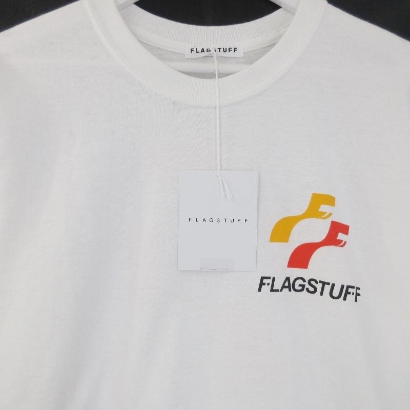 未使用 FLAGSTUFF フラグスタフ SHAKE F TEE 20SS-FS-62 半袖Tシャツ プリント フラッグスタッフ ホワイト 白 L タグ付き メンズ 中古 71001973 ...