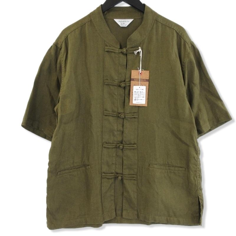 未使用 ANDFAMILY アンドファミリー カンフー 半袖シャツジャケット JKH-1906565 KFU LINEN H-JACKET ...