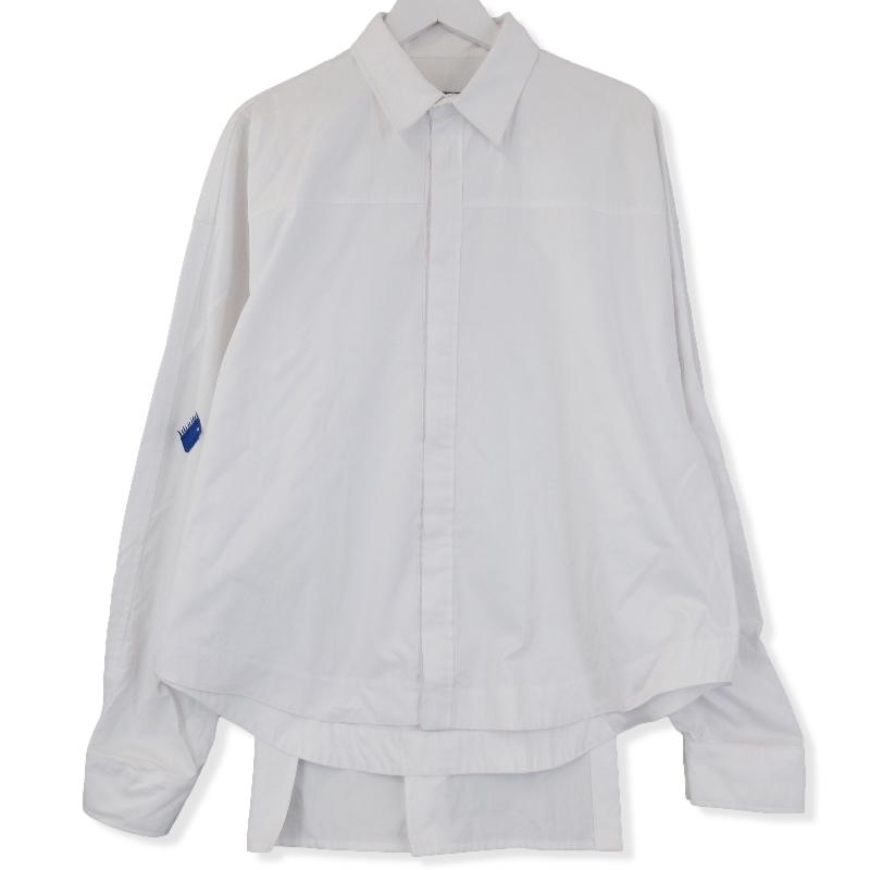 ADER ERROR アーダーエラー 長袖ボタンダウンシャツ 19ASSSH02WH3 19SS コットン 比翼 ホワイト 白 FREE 71004076 :71004076:クラシック ...