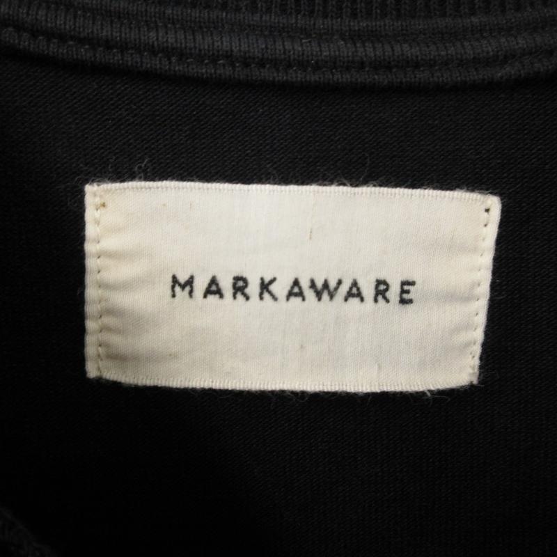 良品 MARKAWARE マーカウェア 長袖Tシャツ A22C-01CS02C ボーダー BOX Tee LONG SLEEVES ブラック ホワイト 1 タグ付き 71005818 ...