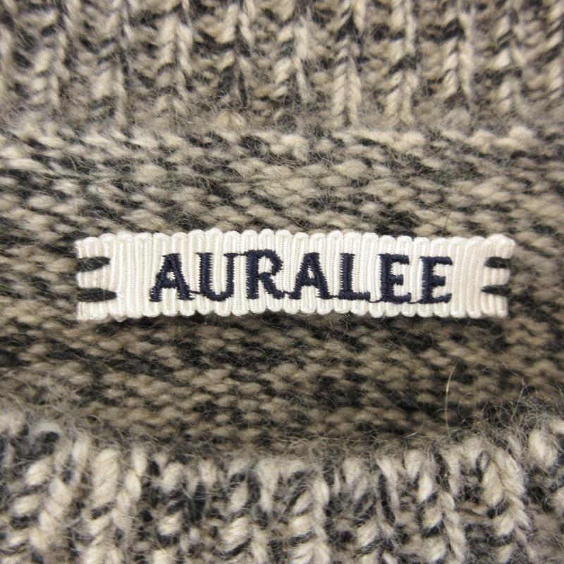 AURALEE オーラリー ベビーカシミヤニット A8AP01BT BABY CASHMERE MELANGE KNIT 18AW メランジ プルオーバー セーター MIX 3 ...