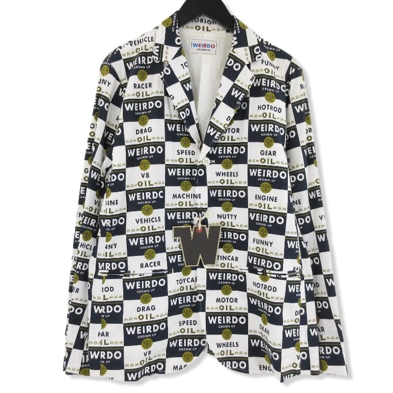 WEIRDO ウィアード テーラードジャケット WRD-18-SS-03 総柄 ブラック 黒 L 71006603 : クラシック - 通販 ...