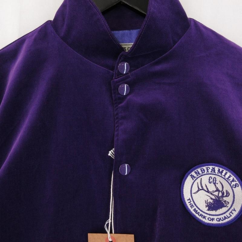 未使用 ANDFAMILYS アンドファミリー ベルベット スポーツジャケット JK-2209709 Velvet Sports Jacket ...