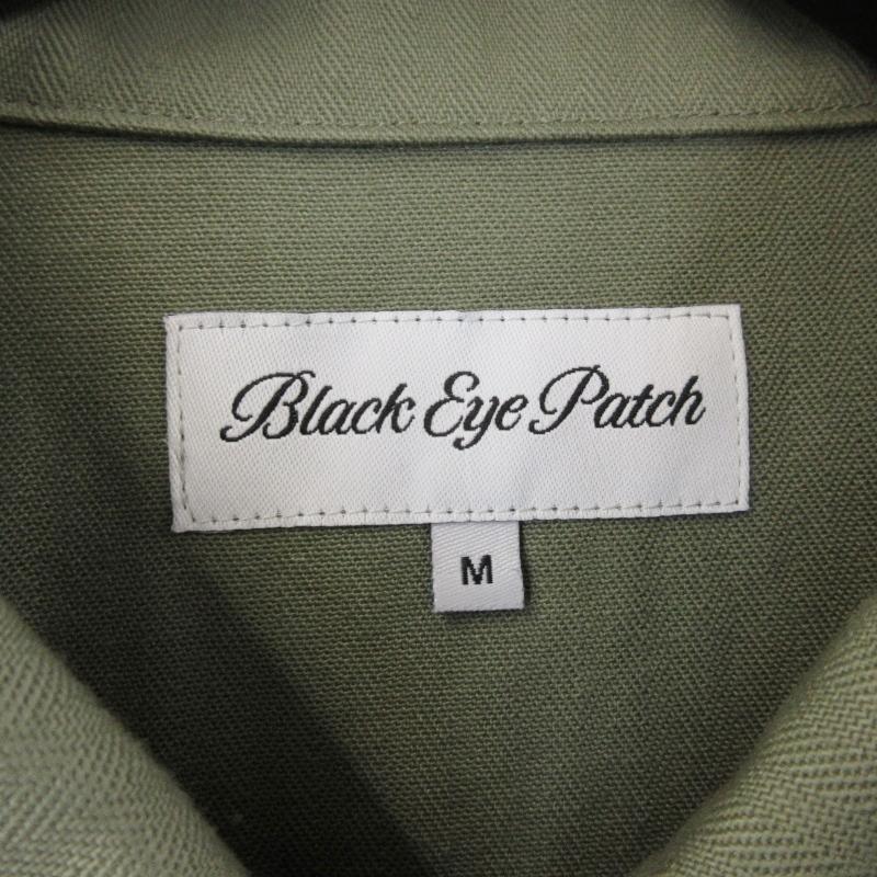 未使用 BLACKEYEPATCH ブラックアイパッチ 長袖ミリタリーシャツ BEPFW22TP09 MILITARY LS SHIRTS オリーブ M タグ付き 71006822 ...