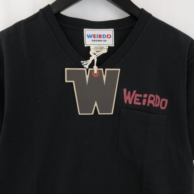 WEIRDO 未使用 ウィアード 半袖Tシャツ WRD-19-SS-39 Vネック DAILY S/S V-NECK T-SHIRTS ブラック 黒 M タグ付き 71006986 ...